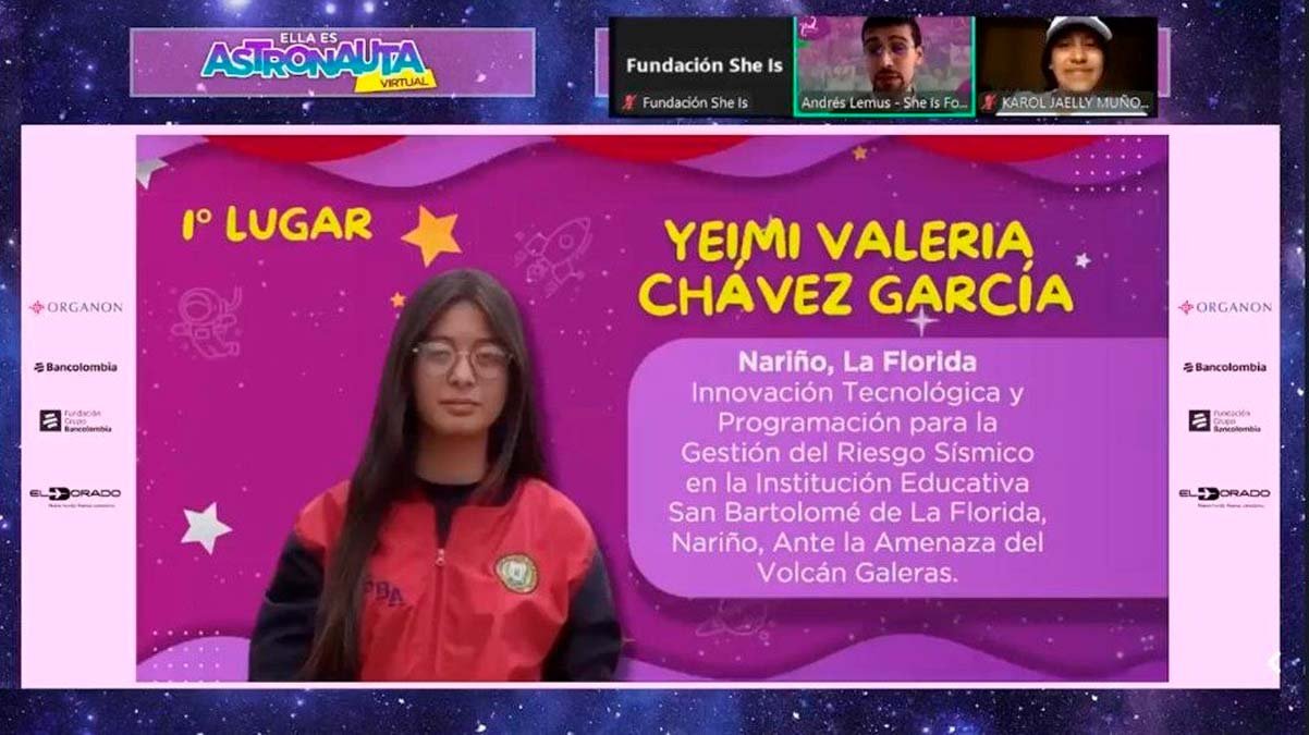 Yeimi Valeria Chávez, estudiante de La Florida, Nariño, se lleva el ...